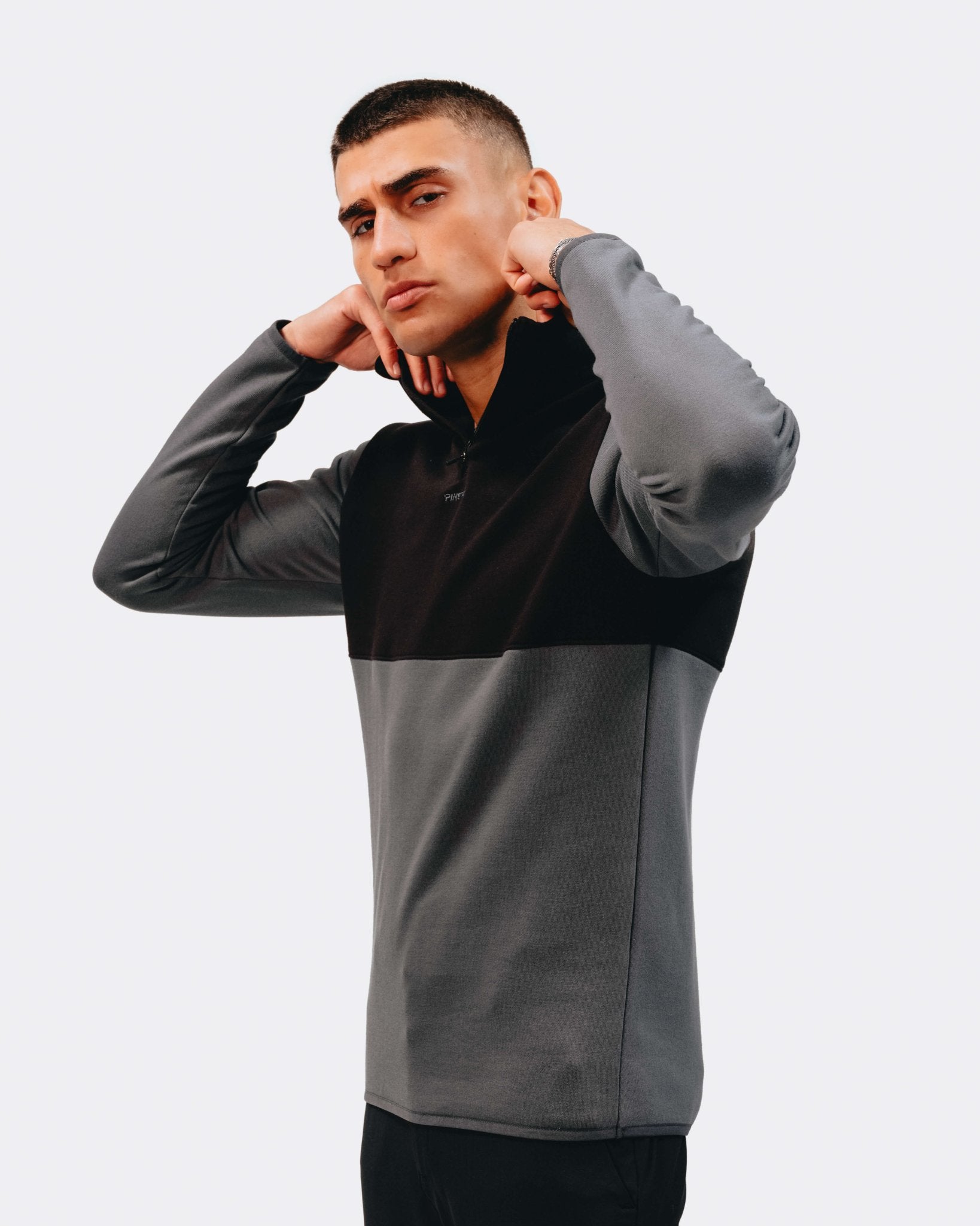Quarter zip long sleeve - Meterorite / Asphalt